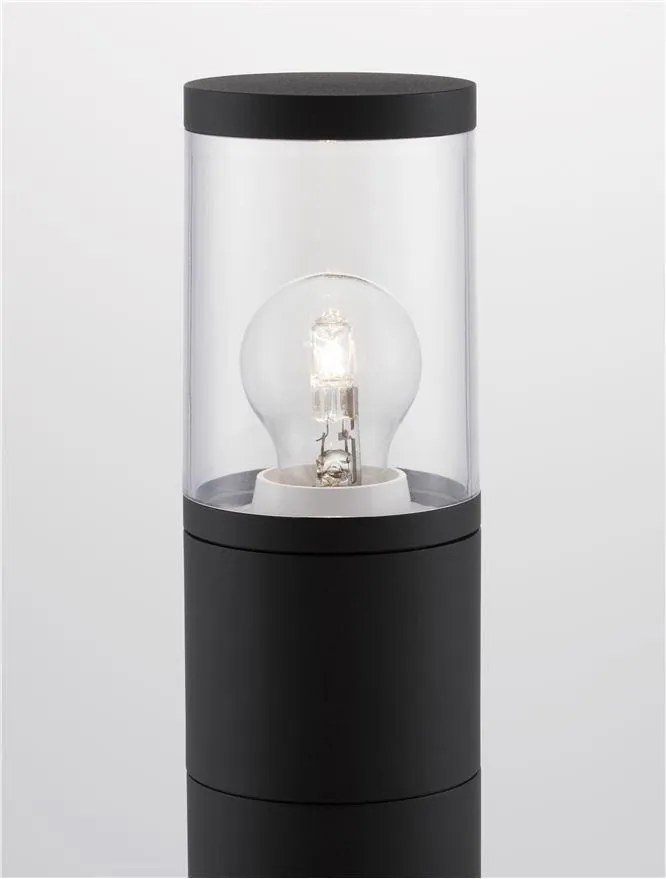NV 9002874 Venkovní sloupkové svítidlo CETERA černý hliník a akryl E27 1x12W 220-240V IP54 bez žárovky - NOVA LUCE