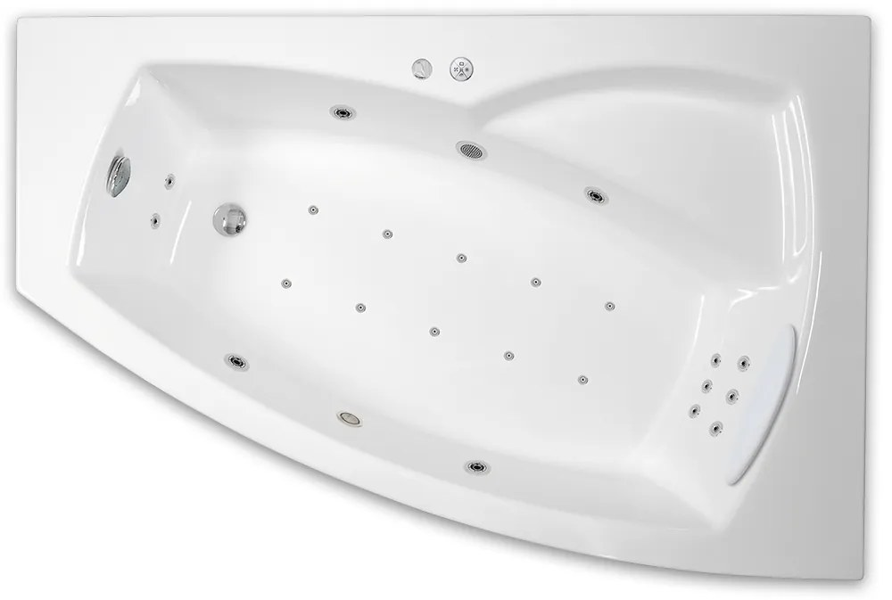 Arttec Thaleila Flat 160 x 105 cm PAN04383 vana hydromasážní akrylátová pravá