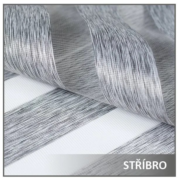 Dekodum Roleta den a noc v bílé kazetě premium, barva látky Stříbro Šířka (cm): 141, Výška (cm): Standardní (do 150 cm), Strana mechanismu: Levá