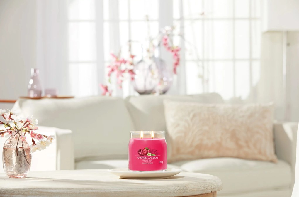 Yankee Candle – Signature svíčka Red Raspberry (Červená malina) Velikost: střední 368 g