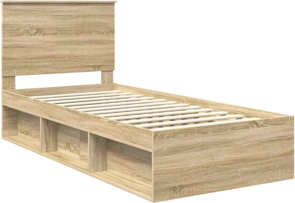 Rám postele s čelo Sonoma 90 x 190 cm Masivní borové dřevo 3411066