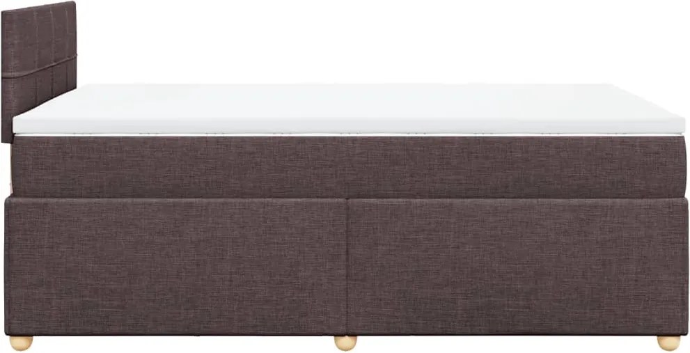 Box spring postel s matrací tmavě hnědá 120x200 cm textil 3286650