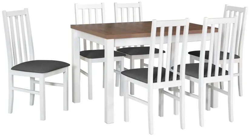 Jídelní stůl MAX 5 doprava zdarma deska stolu ořech, nohy stolu grafit