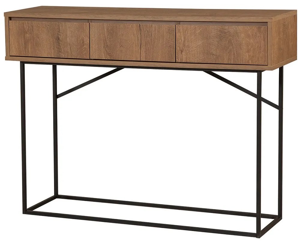 Designová konzole Raivis 120 cm vzor ořech