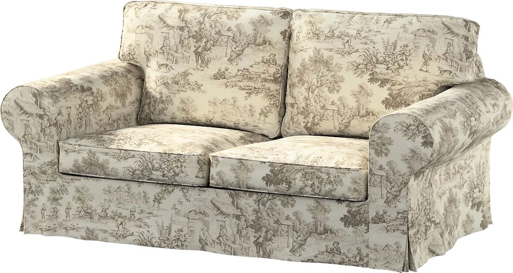 Potah na pohovku IKEA Ektorp 2-místná rozkládací NOVÝ MODEL 2012 barva hnědá látka vzorované