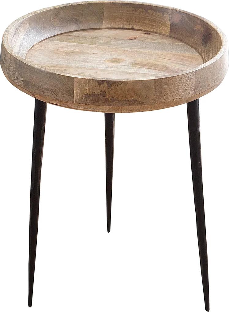 Noble Home Odkládací stolek Suber, 45 cm, mangové dřevo