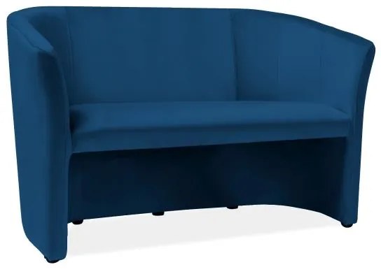Pohovka Cuba Velvet, dvojsedák, modrá