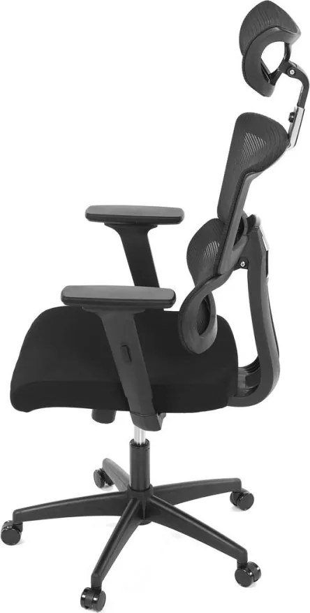 Kancelářská židle KA-B1025 BK, houpací mechanismus, černá síťovina (63 x 68) cm