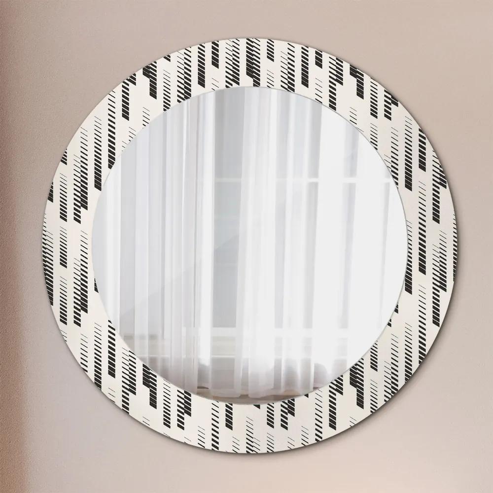Kulaté dekorativní zrcadlo Pruhovaný vzor fi 60 cm