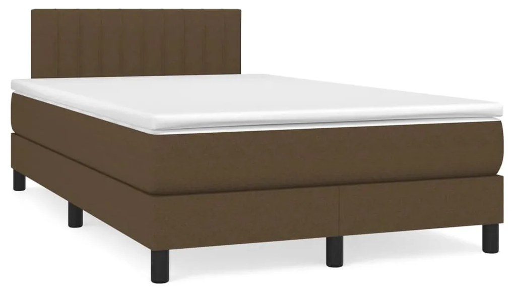 Box spring postel s matrací tmavě hnědá 120x190 cm textil 3269740