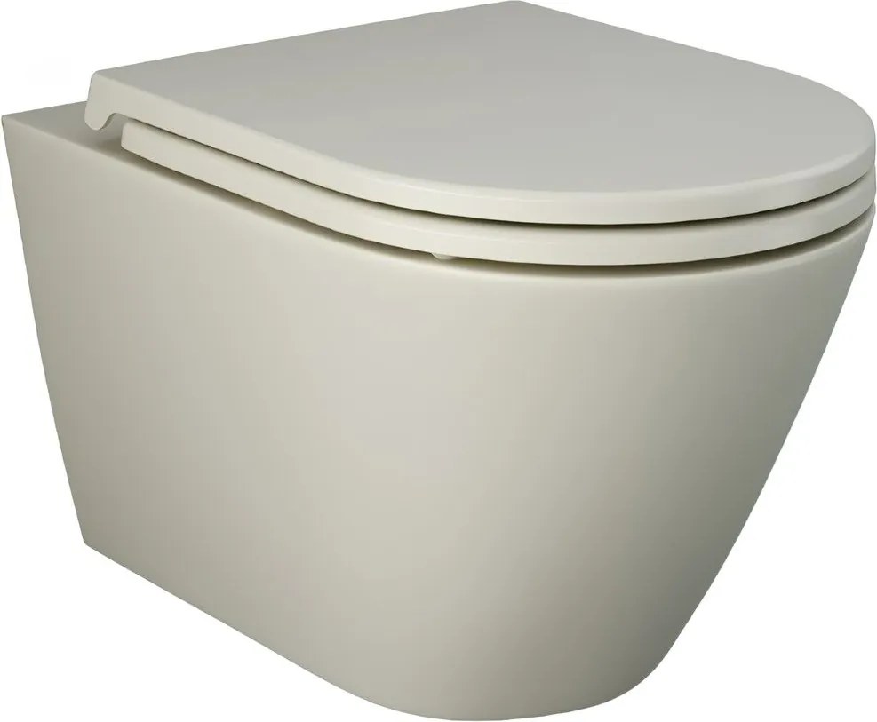 RAK Ceramics Feeling Závěsné WC Greige, 34 × 36 × 52 cm, bez splachovacího kruhu