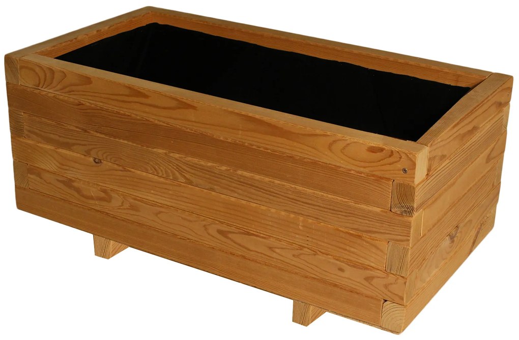 Dřevěný květináč Krušnohorský nábytek Flor THERMOWOOD 1KVT3 70 x 37 x 31 cm borovice přírodní bez nátěru