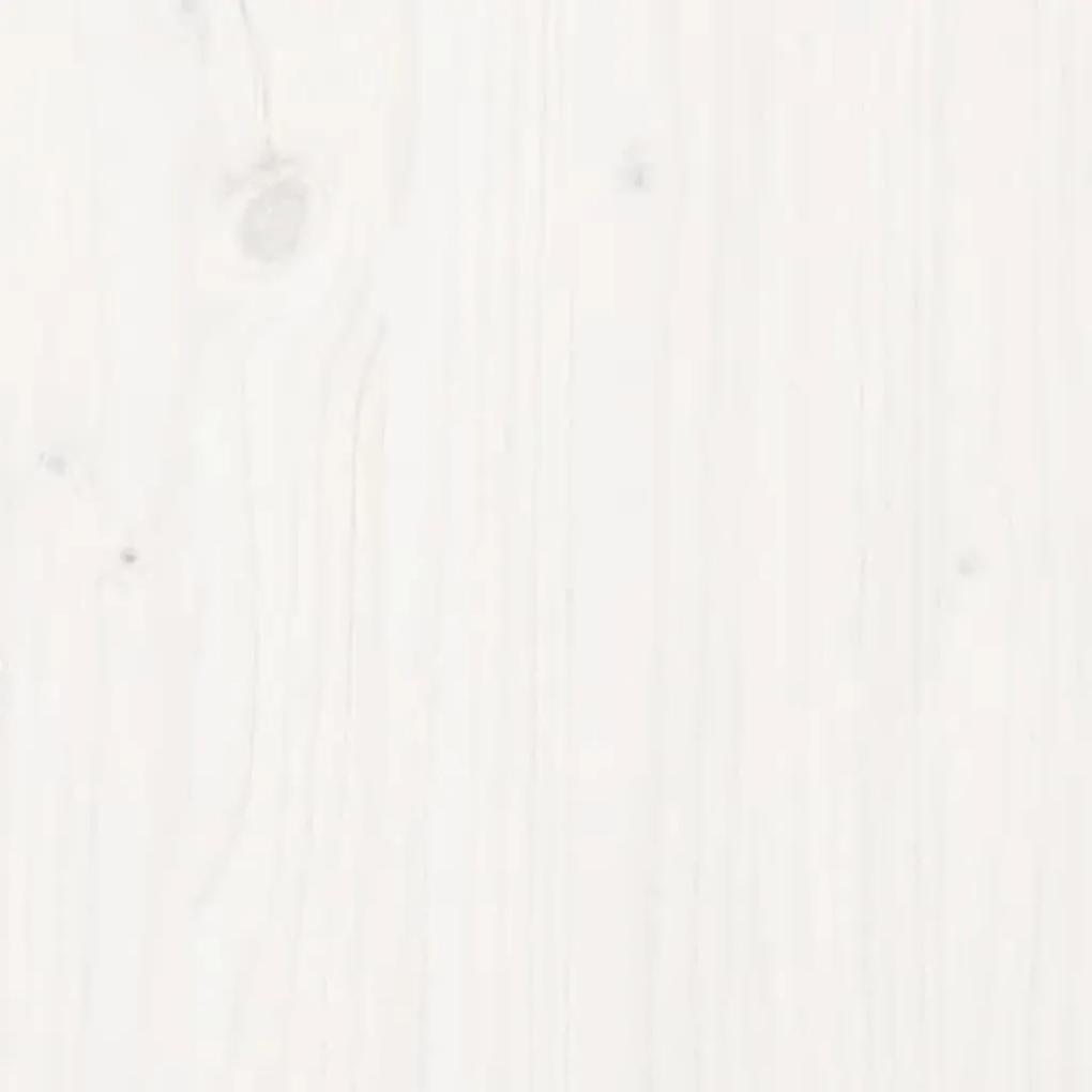Rám postele bílý masivní borovice 140 x 190 cm - Default Title