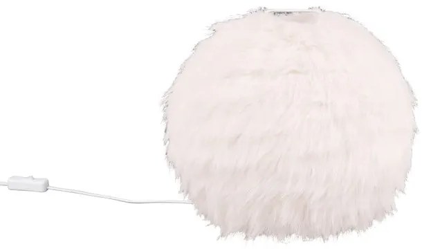 Krémová stolní lampa (výška 24 cm) Furry – Trio