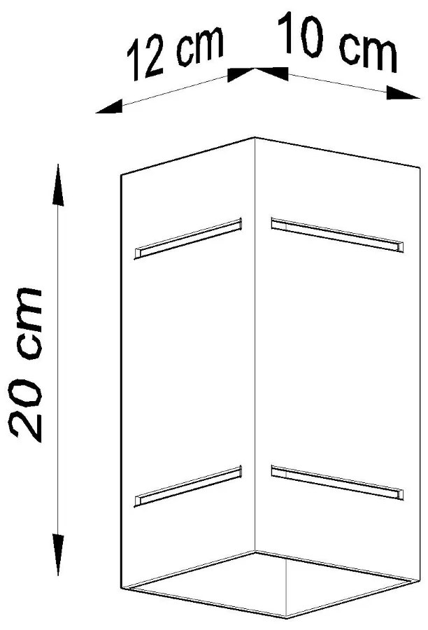 Sollux Lighting Nástěnné svítidlo BLOCCO Černá