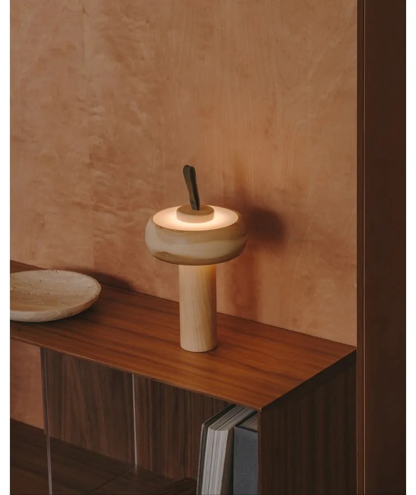 LED stmívatelná stolní lampa v přírodní barvě (výška 30 cm) Luba – Kave Home