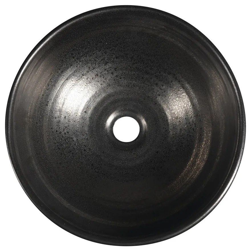 Sapho Sapho, ATTILA keramické umyvadlo, průměr 43cm, metalická měď, DK010