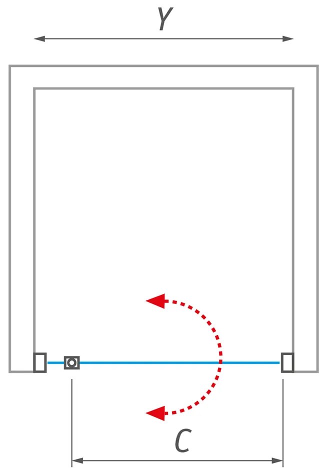 Roth Jednokřídlé sprchové dveře LLDO1 pro instalaci do niky - bez vaničky Varianta: šířka: 70 cm, orientace: Uni - (LLDO1 700 - 551-7000000-00-02), Barva profilů a typ výplně: profily: brillant, výplň: transparent