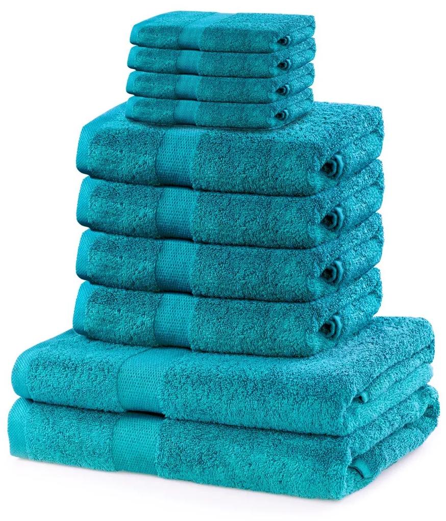 Set ručníků DecoKing Kunis tyrkysové
