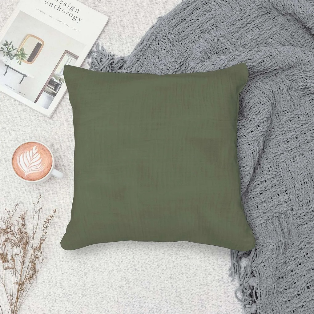 Mušelínový povlak na polštářek Green Velikost: atypický 50 x 50