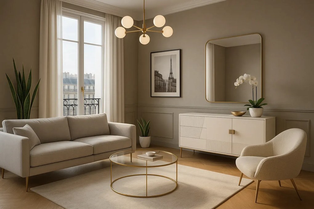 Komoda Stilig ST102A 160 cm bílá/zlatá