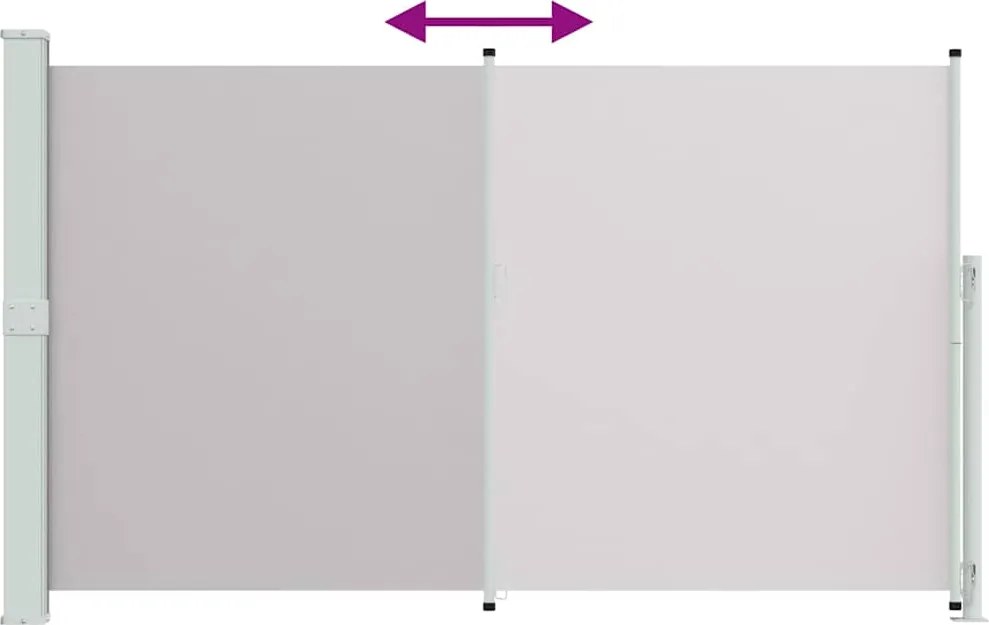 Zatahovací boční markýza 180 x 314 cm šedá 313401
