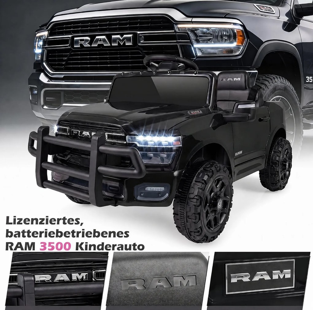 Costway 12 V dětské elektrické autíčko RAM 3500 s 2 25 W motory pro děti od 3