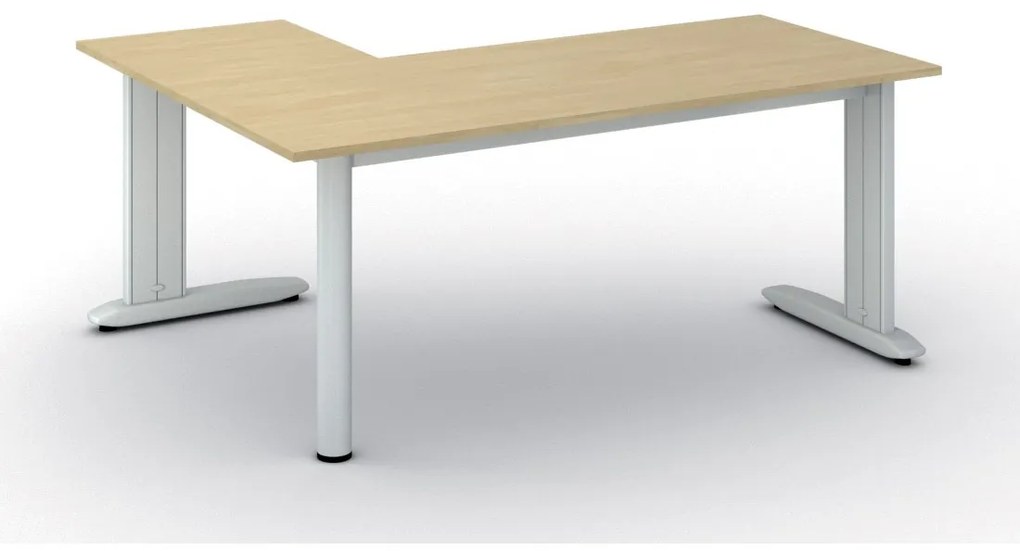 Rohový kancelářský stůl PRIMO FLEXIBLE, 180x140 cm, bříza