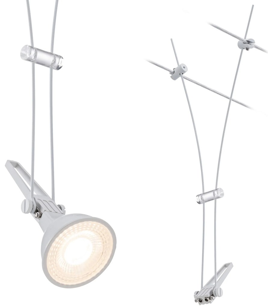 Paulmann 94488 Comet, bílý spot pro lankový systém, 1xGU5,3 max.50W