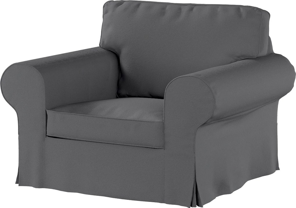 Potah na křeslo IKEA Ektorp barva šedá látka pletený vzor