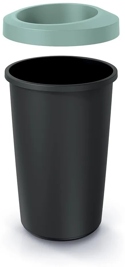 Odpadkový koš COMPACTO světle zelený/černý