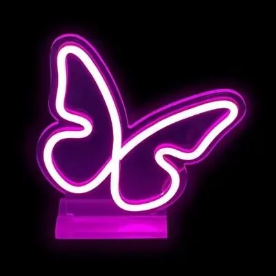 2Kids Toys LED NEON LIGHT lampička Motýlek