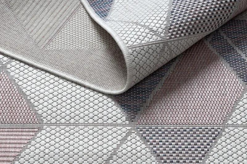 Dywany Łuszczów Kusový koberec Sion Sisal Triangles 3006 ecru/pink ROZMĚR: 160x220