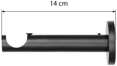 Dekodum Garnýž jednořadá LOFT 25 mm černá matná 180 cm