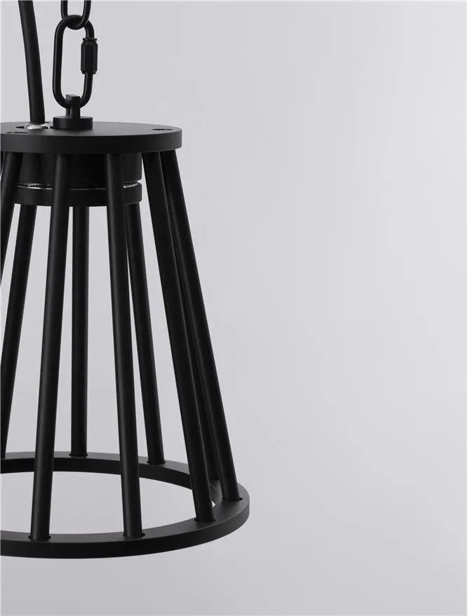 NV 9060207 Venkovní závěsné svítidlo CARINA černý hliník LED 6W 279.09 lm 3000K 220-240V IP65 - NOVA LUCE
