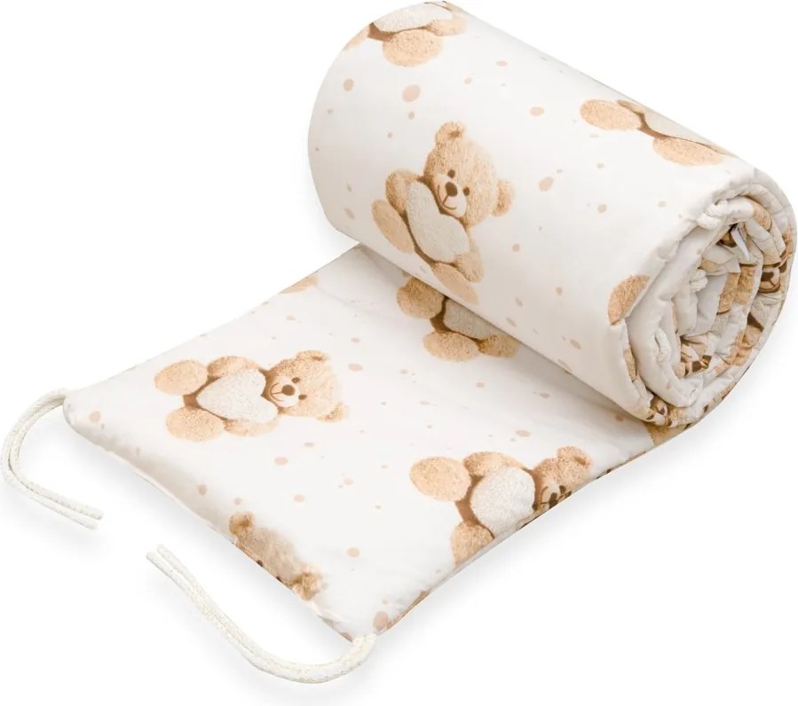 Mantinel do postýlky New Baby Love Teddy Bear beige