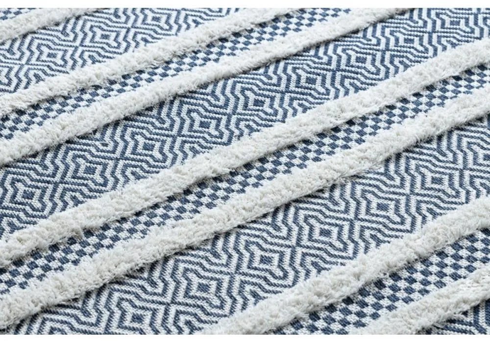 Kusový koberec Linie modrý 194x290cm