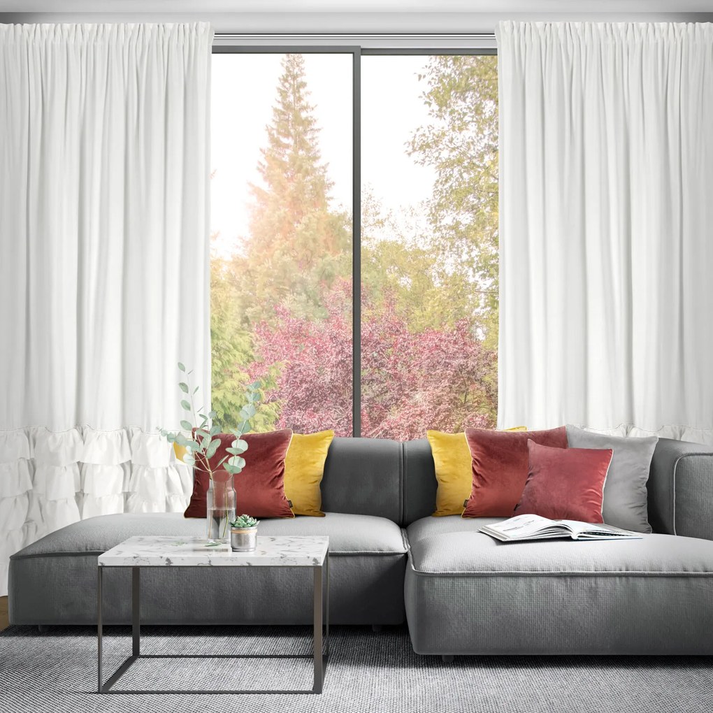 ZATEMŇOVACÍ ZÁVĚS NA PÁSCE CARLI 140X250 CM BÍLÁ