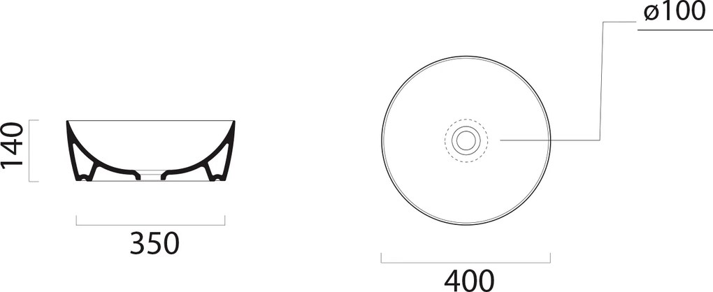 GSI Sapho Sand 903911 umyvadlo O 40 x14 cm