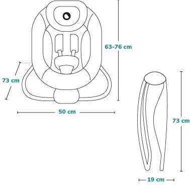 Lionelo - Dětské vibrující houpátko s melodií PASCAL 2xAA šedá