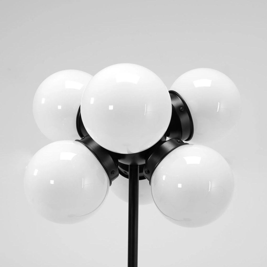 Toolight - Podlahová lampa 6xE27 APP905-6F, černá-bílá, OSW-03204