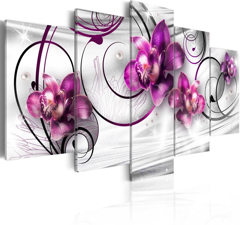 Obraz na plátně Bimago - Orchids and Pearls 100x50 cm