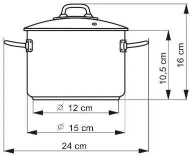KOLIMAX - české nerezové nádobí Hrnec s poklicí KOLIMAX PROFESSIONAL 15 cm, 1,5 l