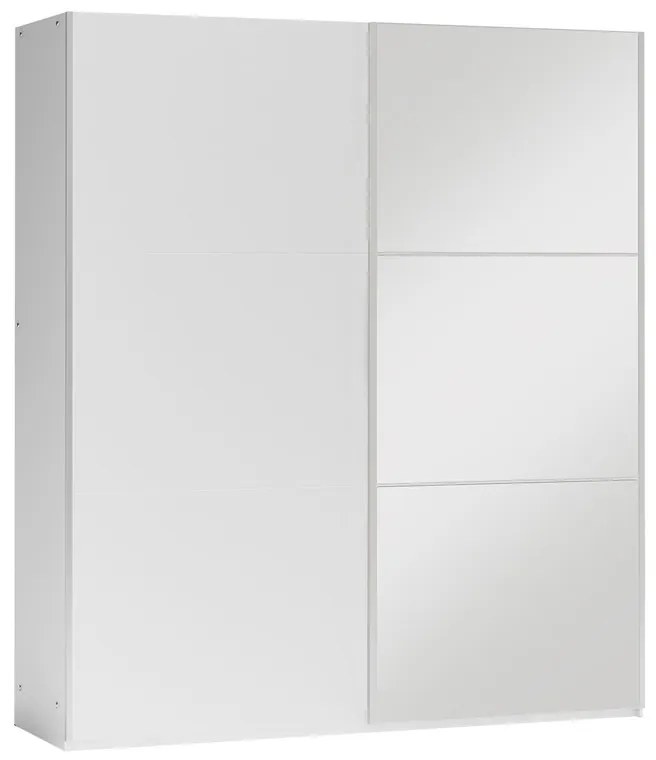 Skříň Ogino 200, Barva: bílá / zrcadlo