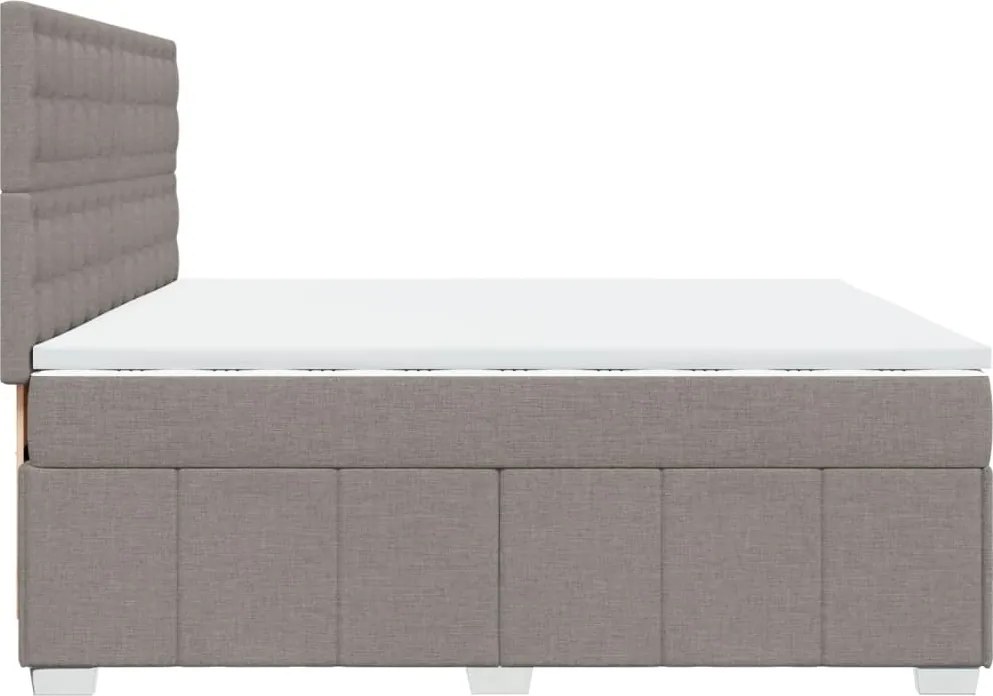 Box spring postel s matrací taupe 200x200 cm textil 3291793
