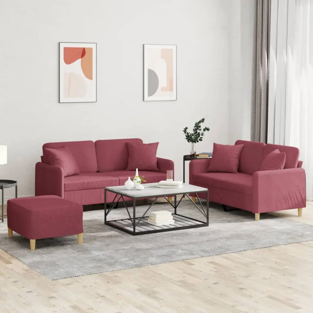 2dílná sedací souprava s polštáři tmavě šedá textil