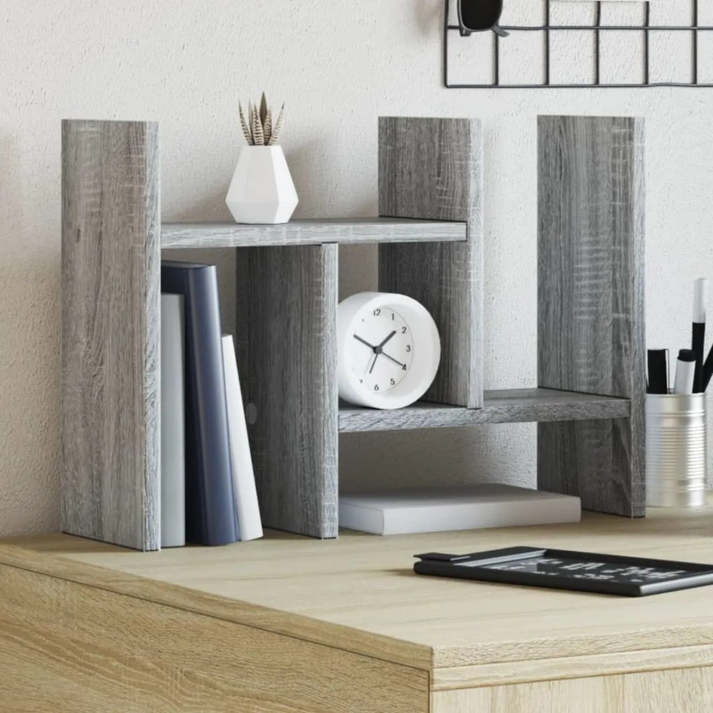 vidaXL Stolní organizér 34,5x15,5x35,5 cm kompozitní dřevo [848057] Barva: kouřový dub
