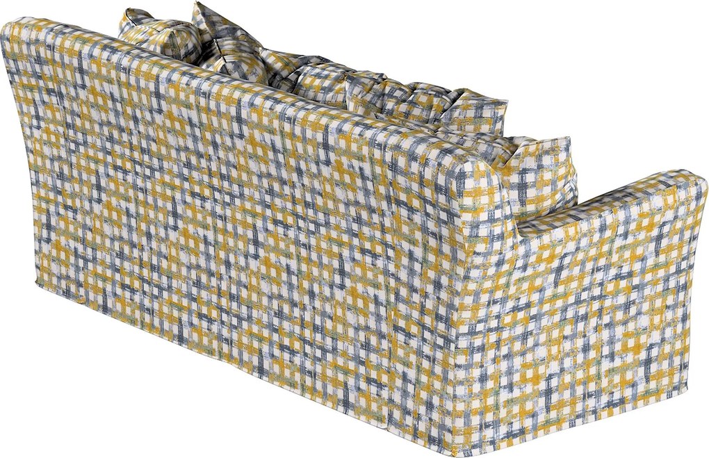 Potah na pohovku IKEA Tomelilla 3-místná nerozkládací barva modrá látka pletený vzor, vzorované