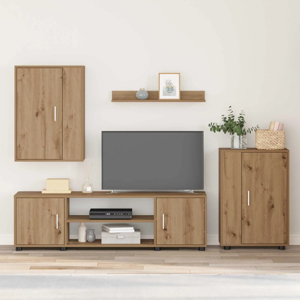 Sestava TV skříněk Artisanový dub Kompozitní dřevo 3397903