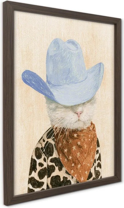 Tištěný obraz s rámem 30x40 cm Howdy Cat – Styler